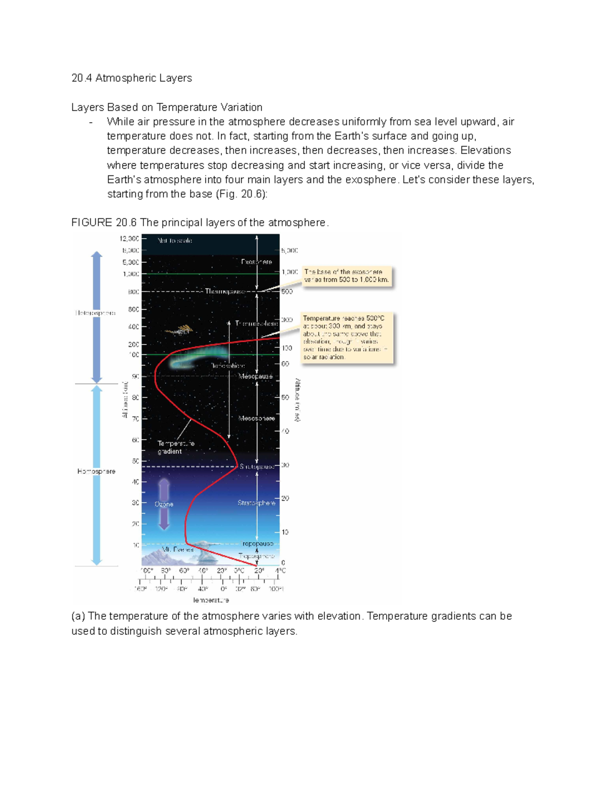 Chapter 20 - Prof Casale - 20 Atmospheric Layers Layers Based on ...