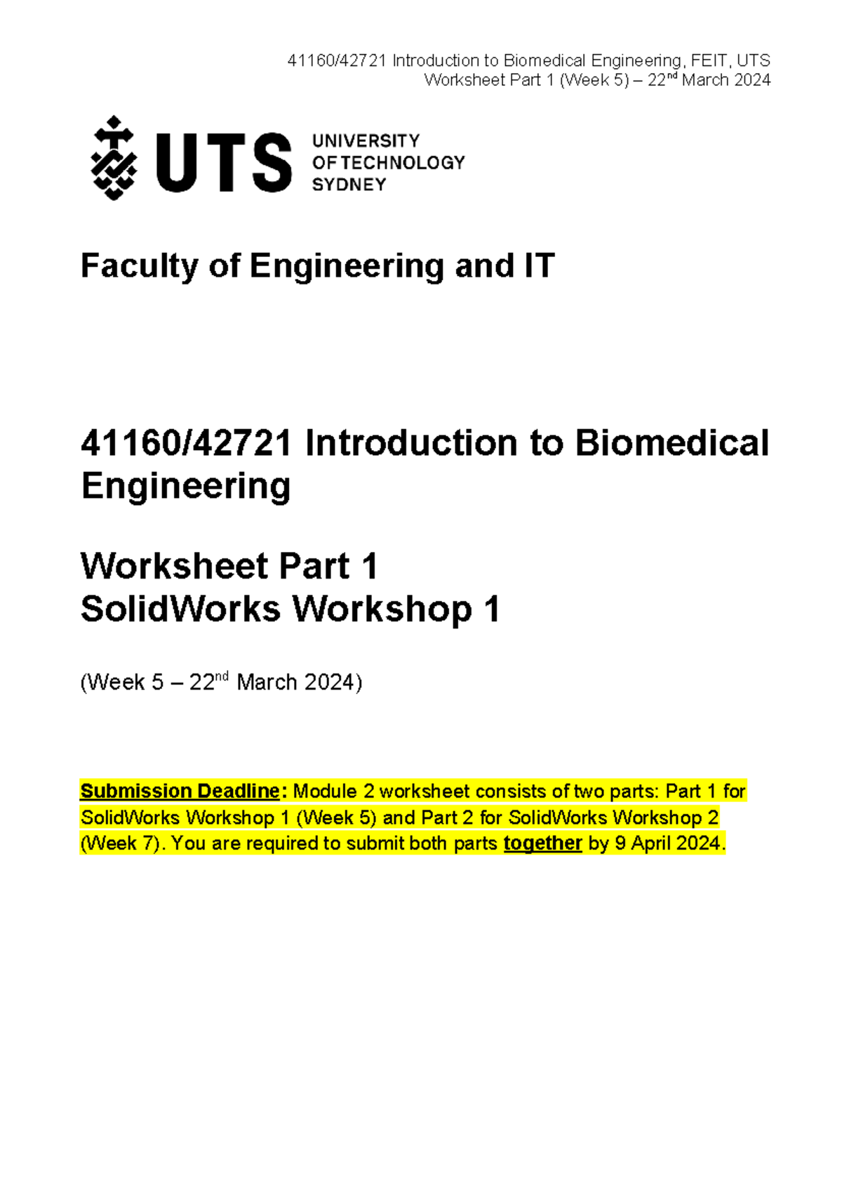 Lab Worksheet Week 5 - Worksheet Part 1 (Week 5) – 22nd March 2024 ...