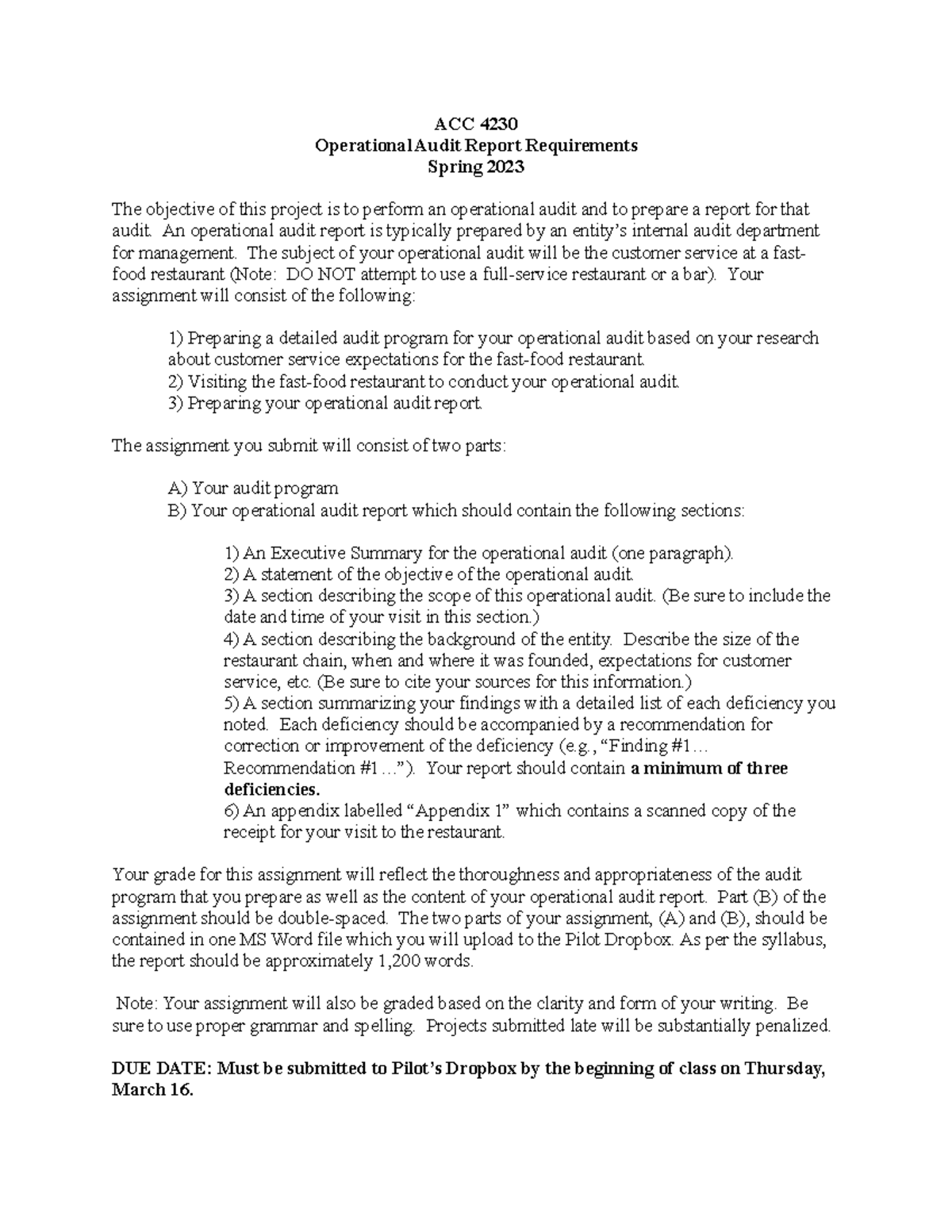 4230 sp23 operational audit report requirements ctvxuatp - ACC 4230 ...