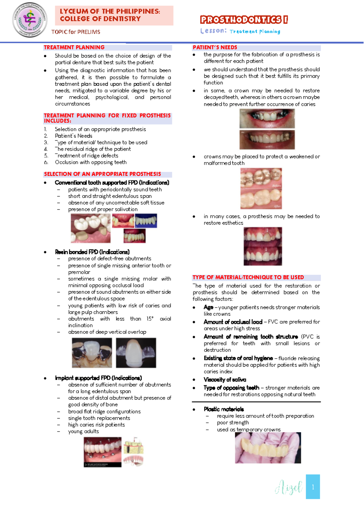 3-Prostho - Prosthodontics Lesson crown bridge etc - Prosthodontics i ...