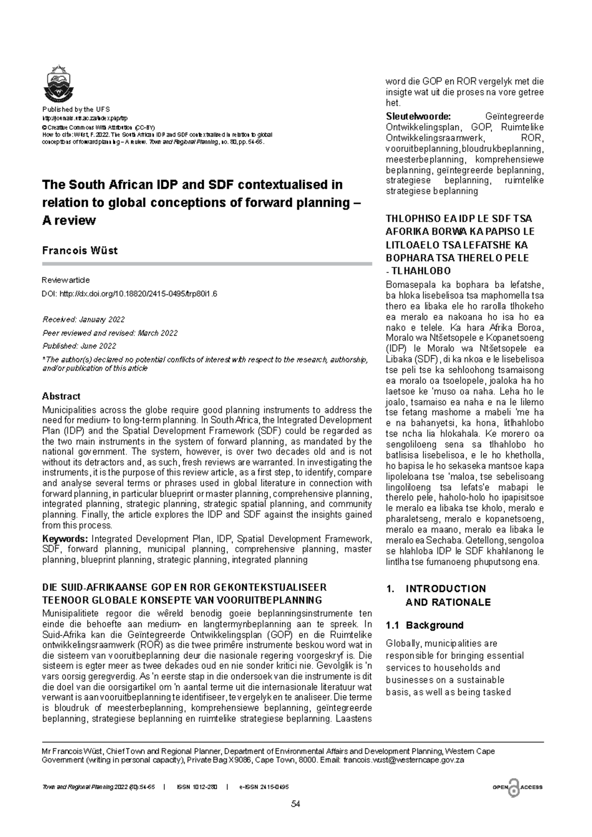 Sdf and ipd - HBJNKM - Town and Regional Planning 2022 (80):54-65 ...