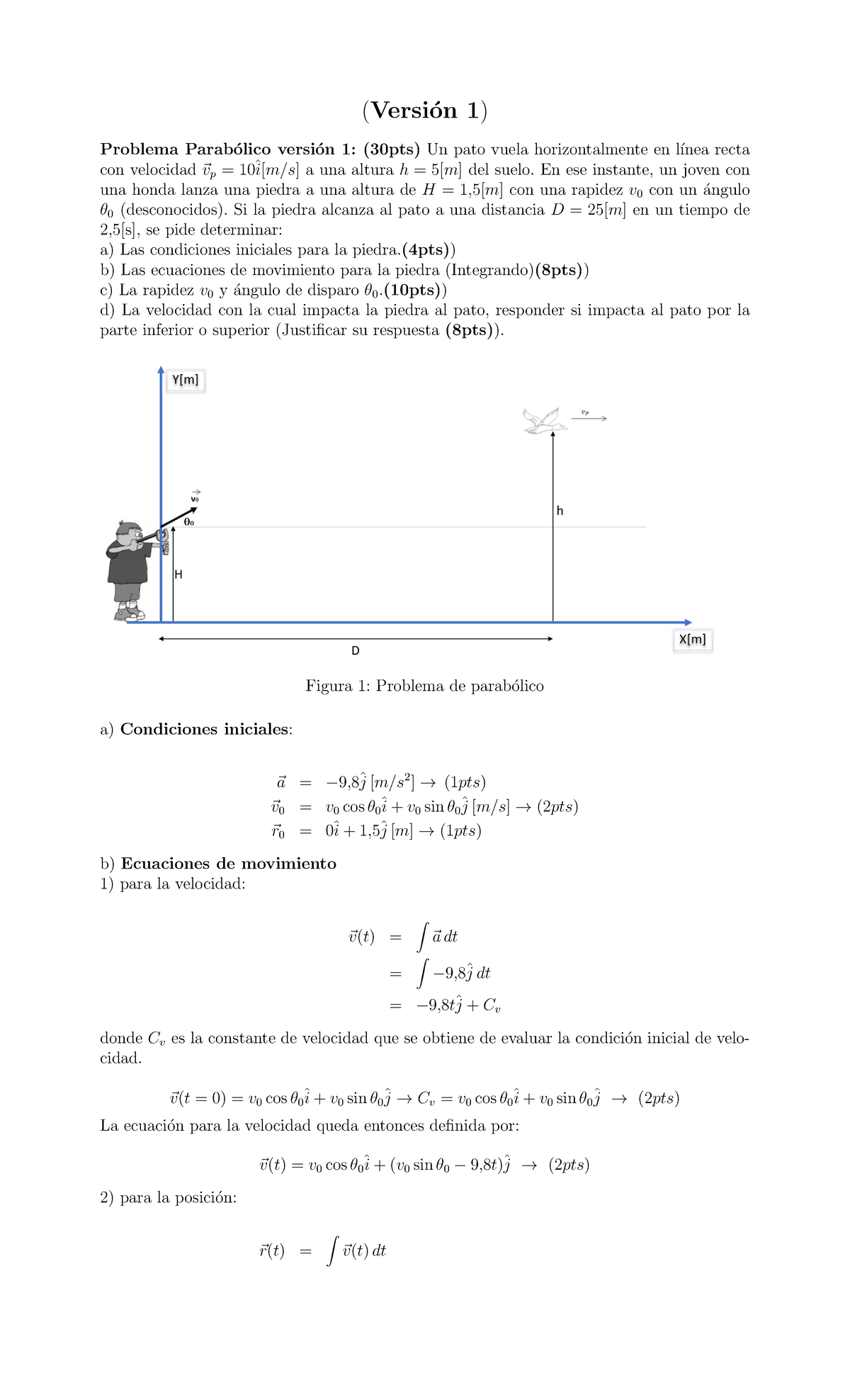 Tema 1 (distribución de puntos) - (Versi ́on 1) Problema Parab ́olico ...