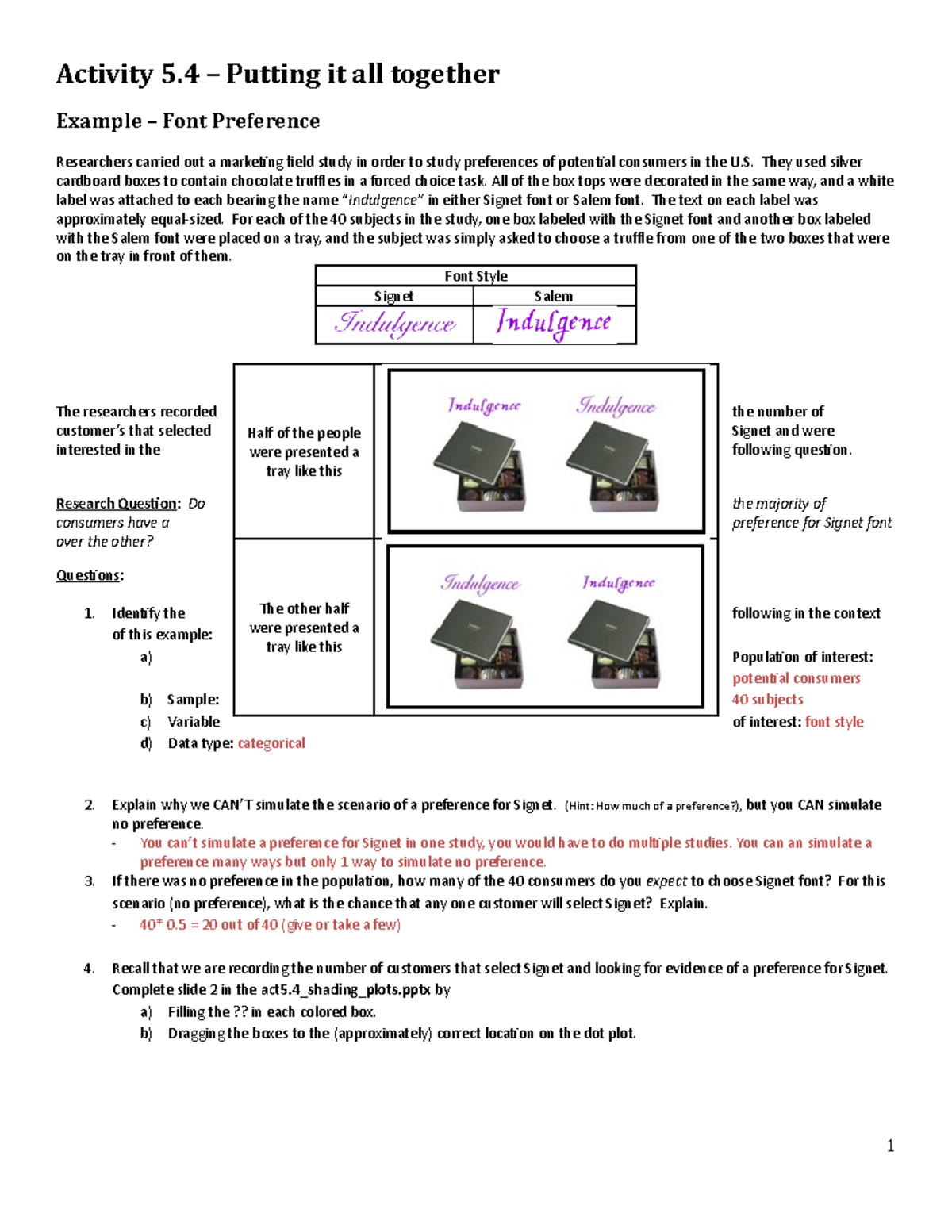 Act5 4 putting it all together - Activity 5 – Putting it all together ...