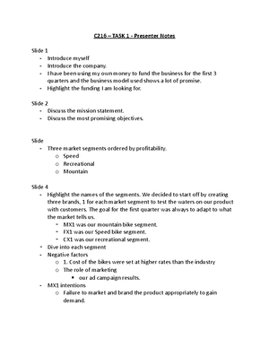 C216 Task 1 Presenter Notes - Capstone Presentation Notes – Slide 1 ...