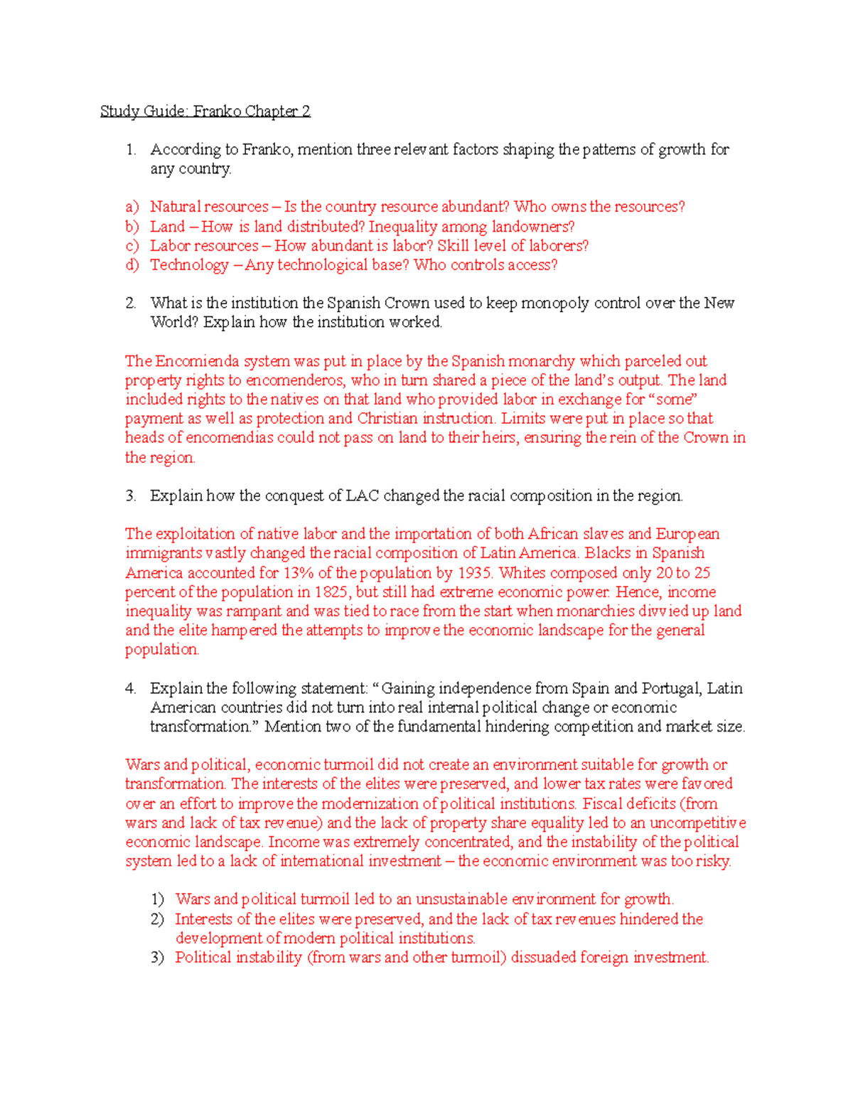 Study Guide - Franko Chapter 2 - Study Guide: Franko Chapter 2 ...