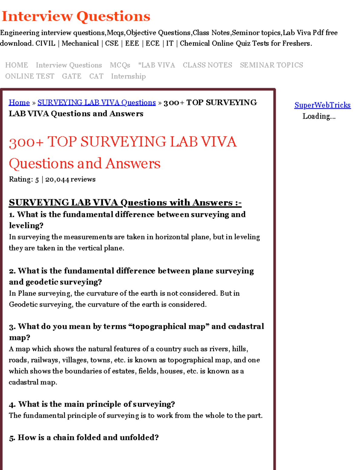 481774741 Surveying Questions pdf - Home » SURVEYING LAB VIVA Questions ...