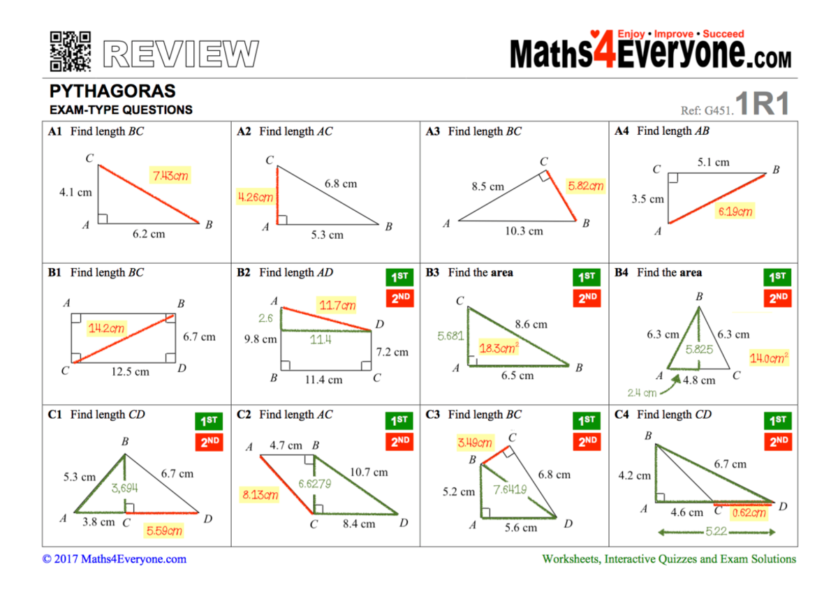 1. Applied Pythagoras Answers - Studocu