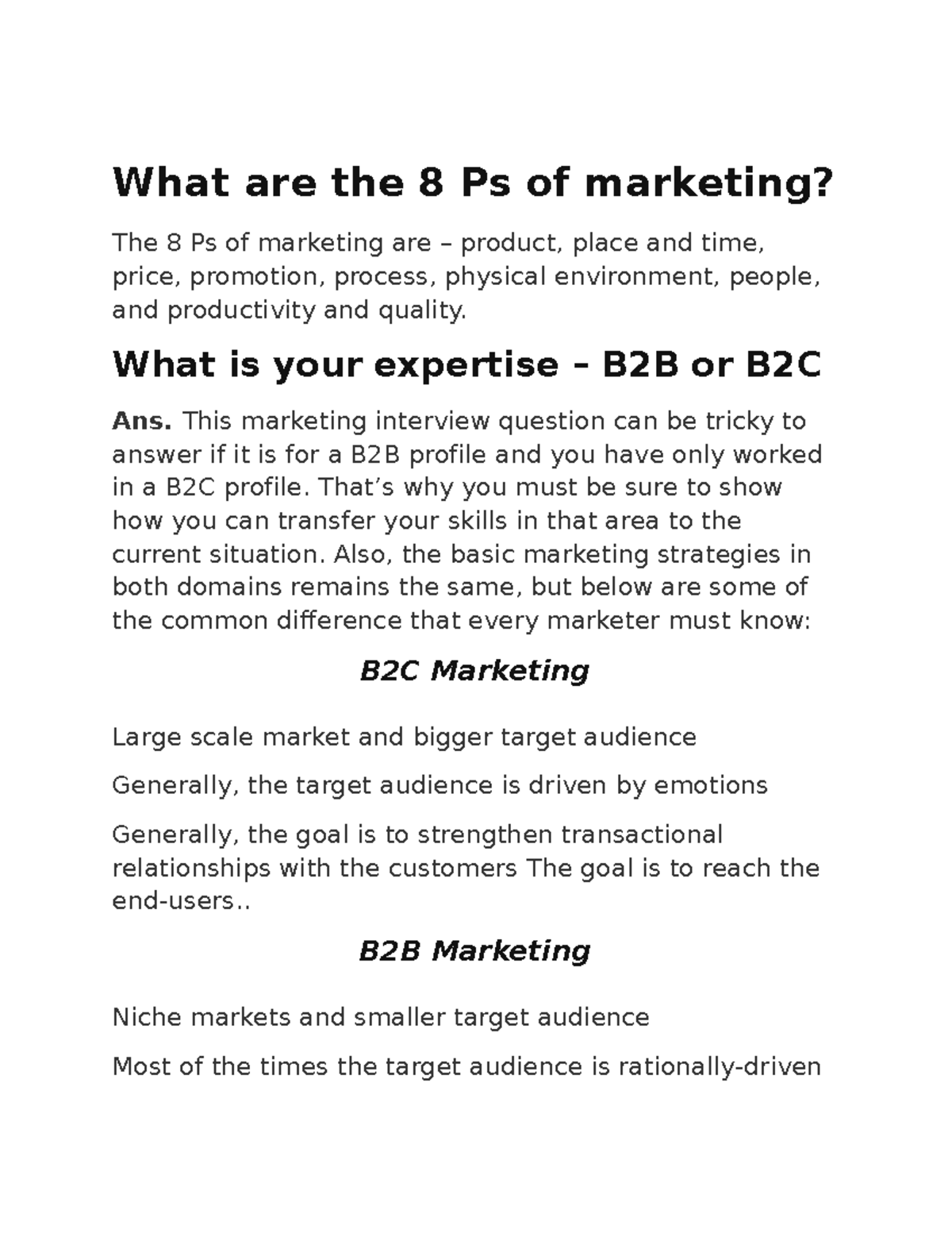 What are the 8 Ps of marketing - What are the 8 Ps of marketing? The 8 ...