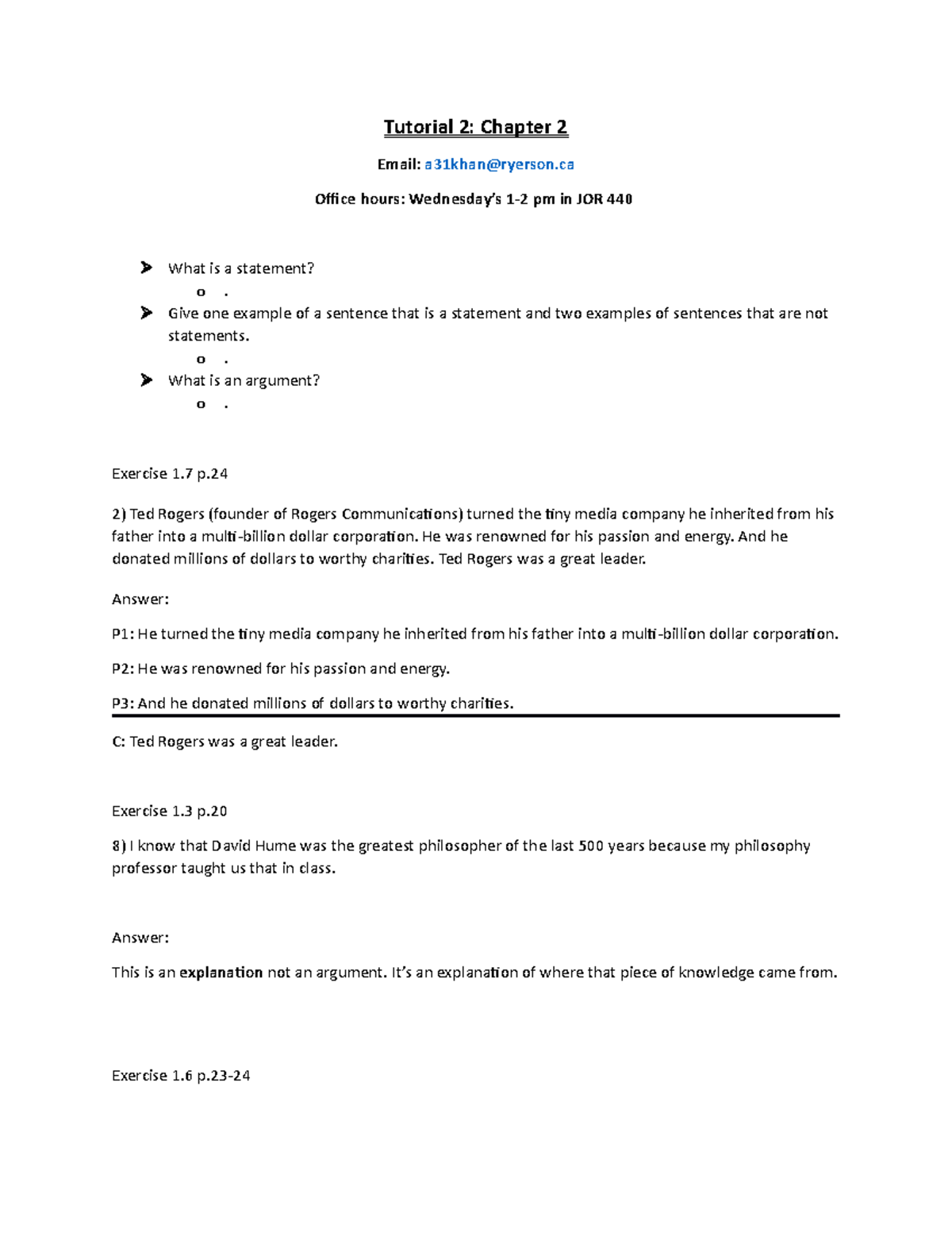 Tutorial 2 CH2 - This is an assignment for SSH 105. - Tutorial 2 ...