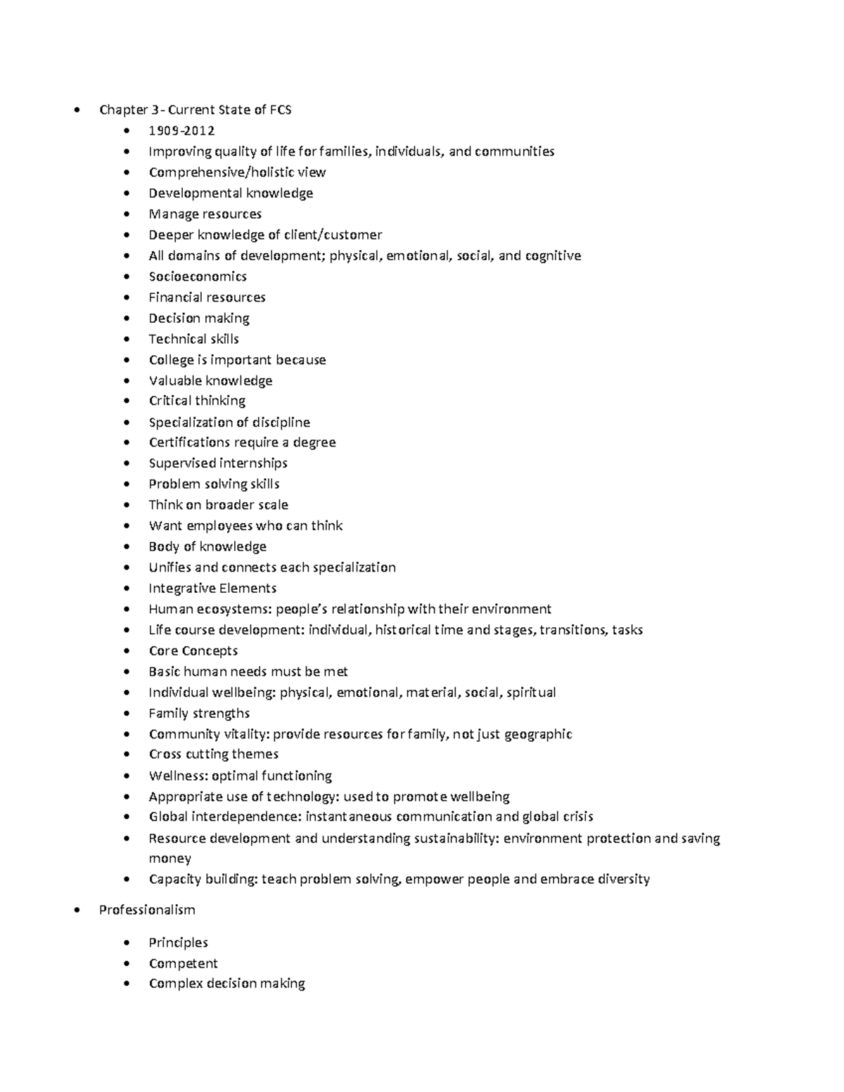 Human Ecology 3 - Chapter 3- Current State of FCS 1909- Improving ...