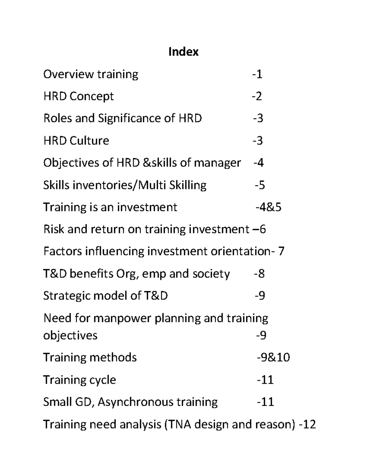 Training and development needs and analysis - Index Why knowledge ...