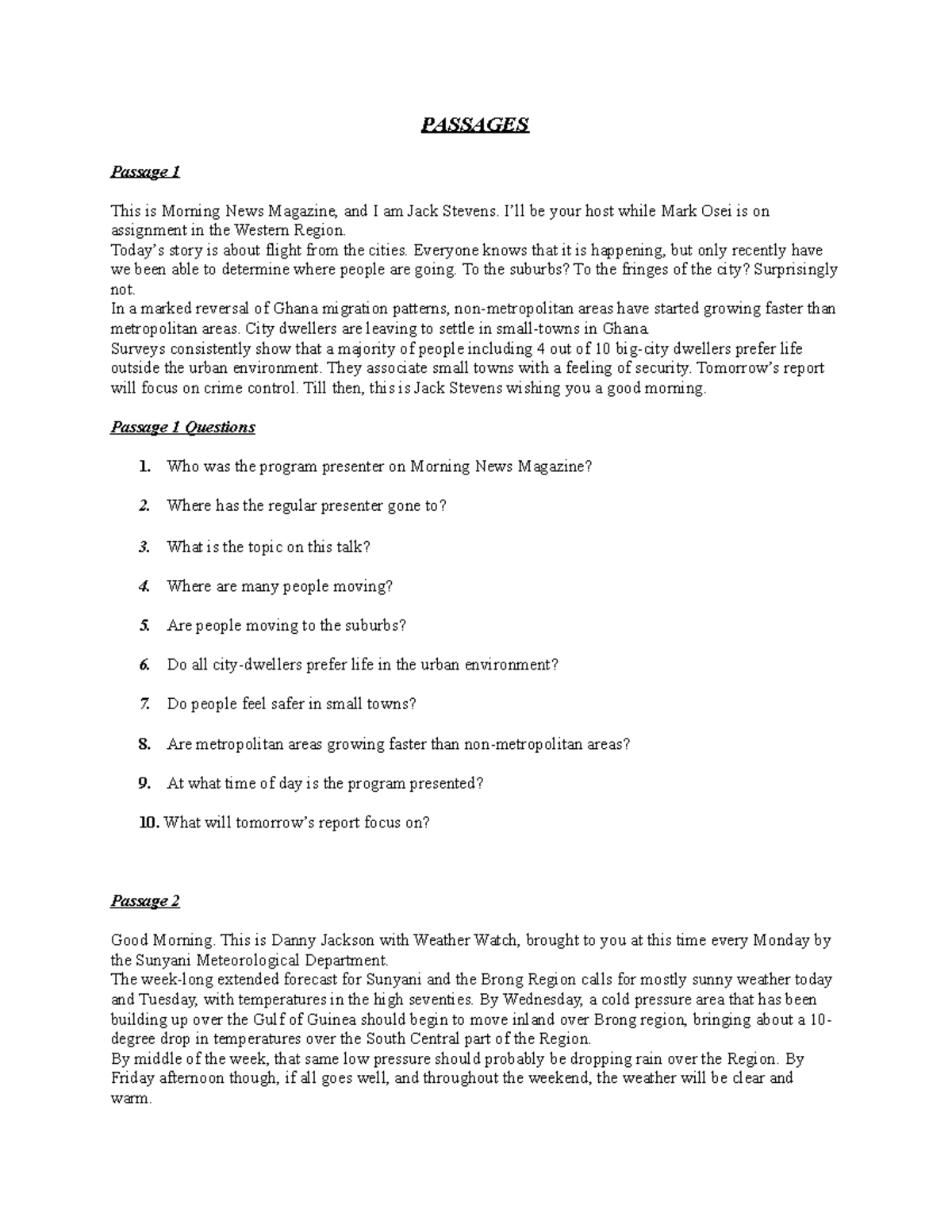 Passages - Format of Report on how to structure your assignment for ...