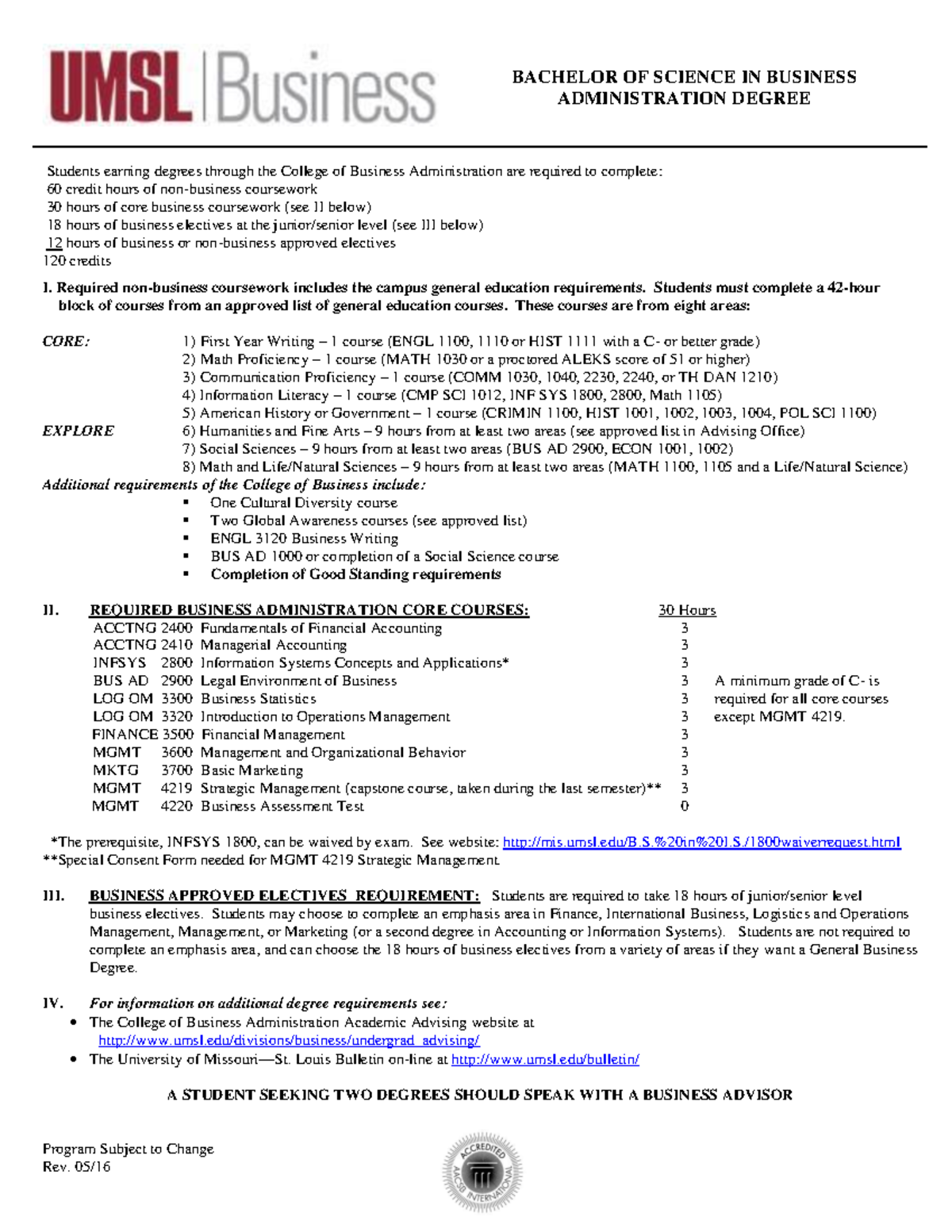 Bsba plan - Plan for BSBA - BACHELOR OF SCIENCE IN BUSINESS ...