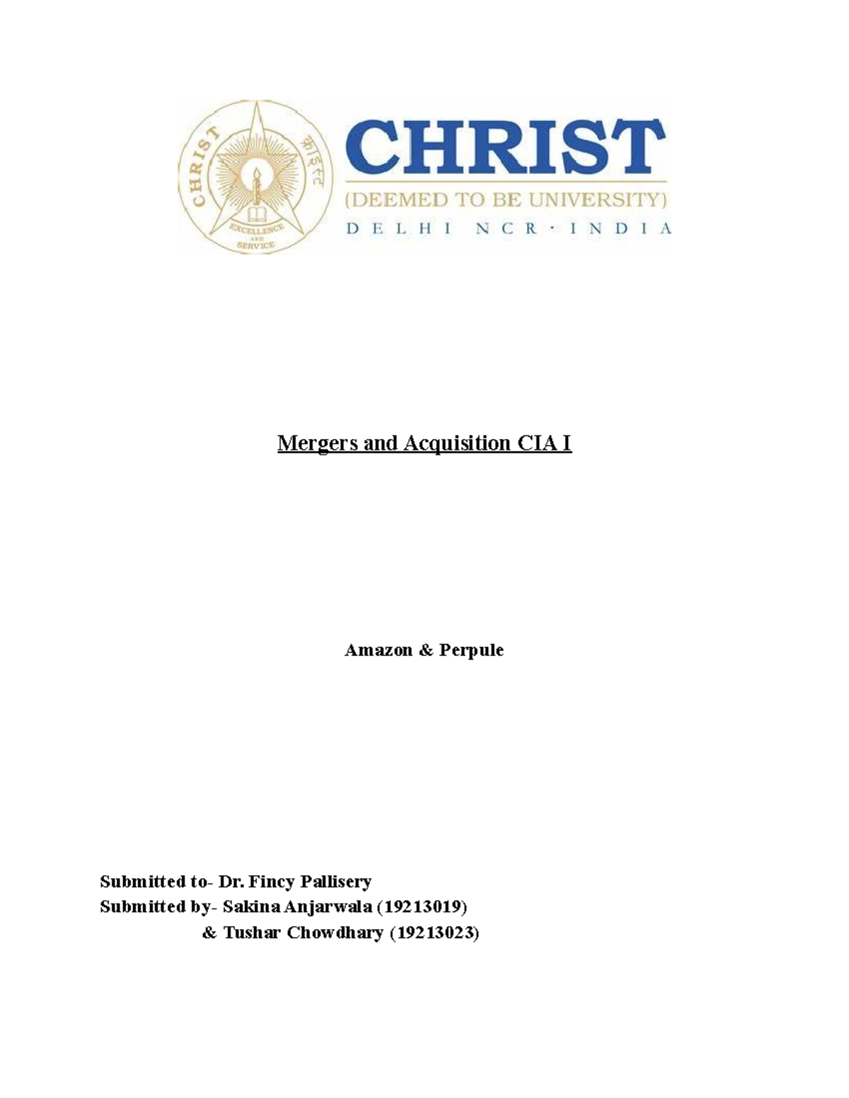 Mergers and Acquisition CIA I - Mergers and Acquisition CIA I Amazon ...