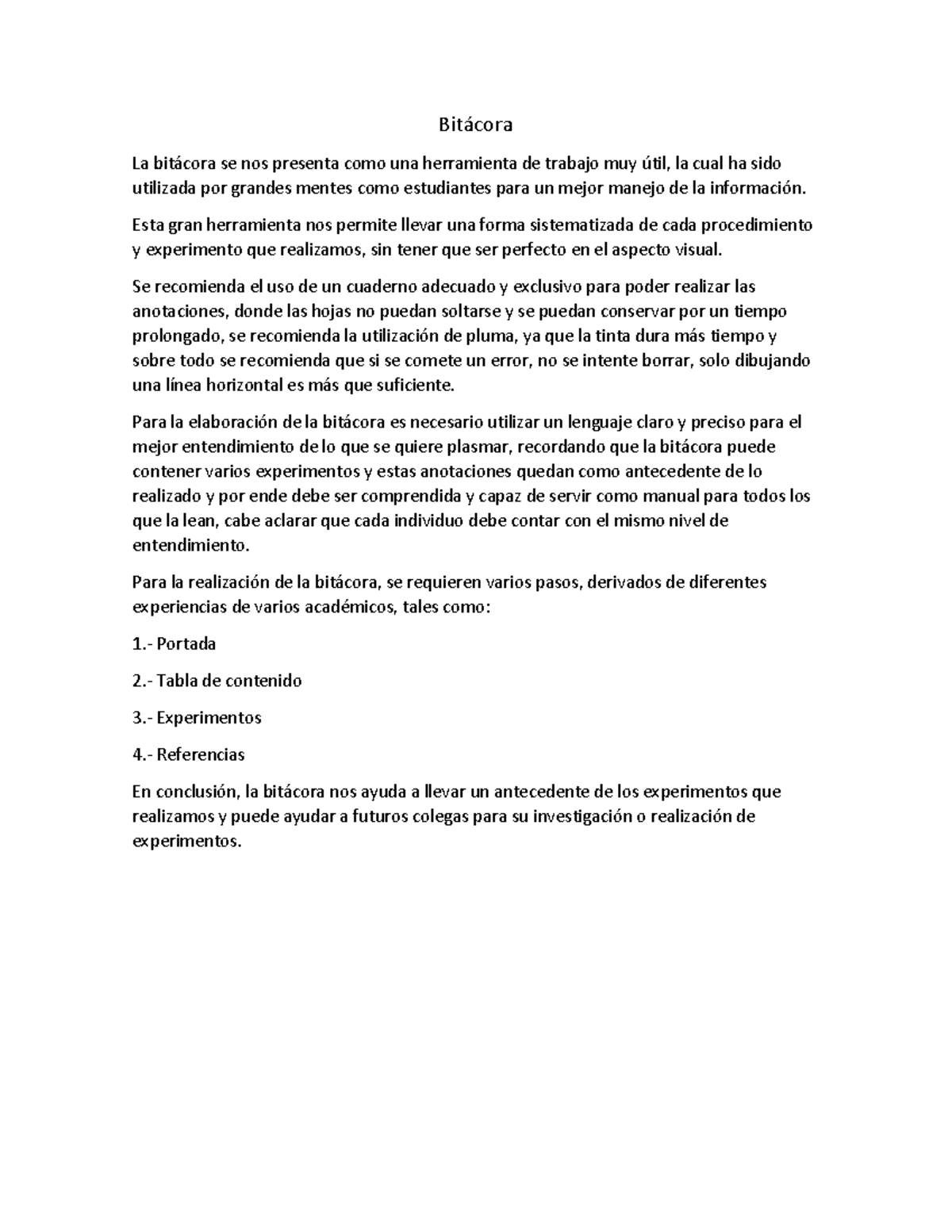 Ensayo bitacora - Bit·cora La bit·cora se nos presenta como una herramienta de trabajo muy ̇til ...
