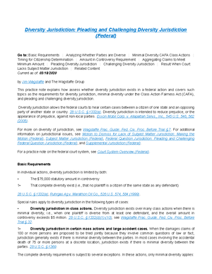 Civ Pro Rules sheet - Rules Introduction 28 USC §2071: Rule Making ...