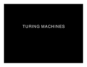 Introduction to Turing Machines - Problems that computers cannot solve ...