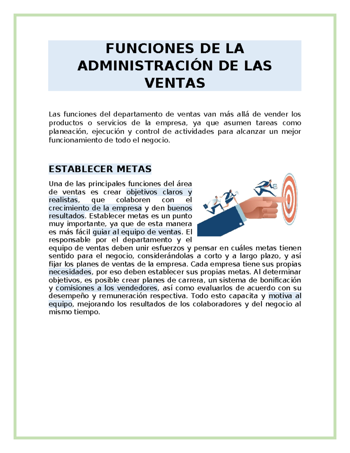 Funciones DE LA Administración DE LAS Ventas - FUNCIONES DE LA ...