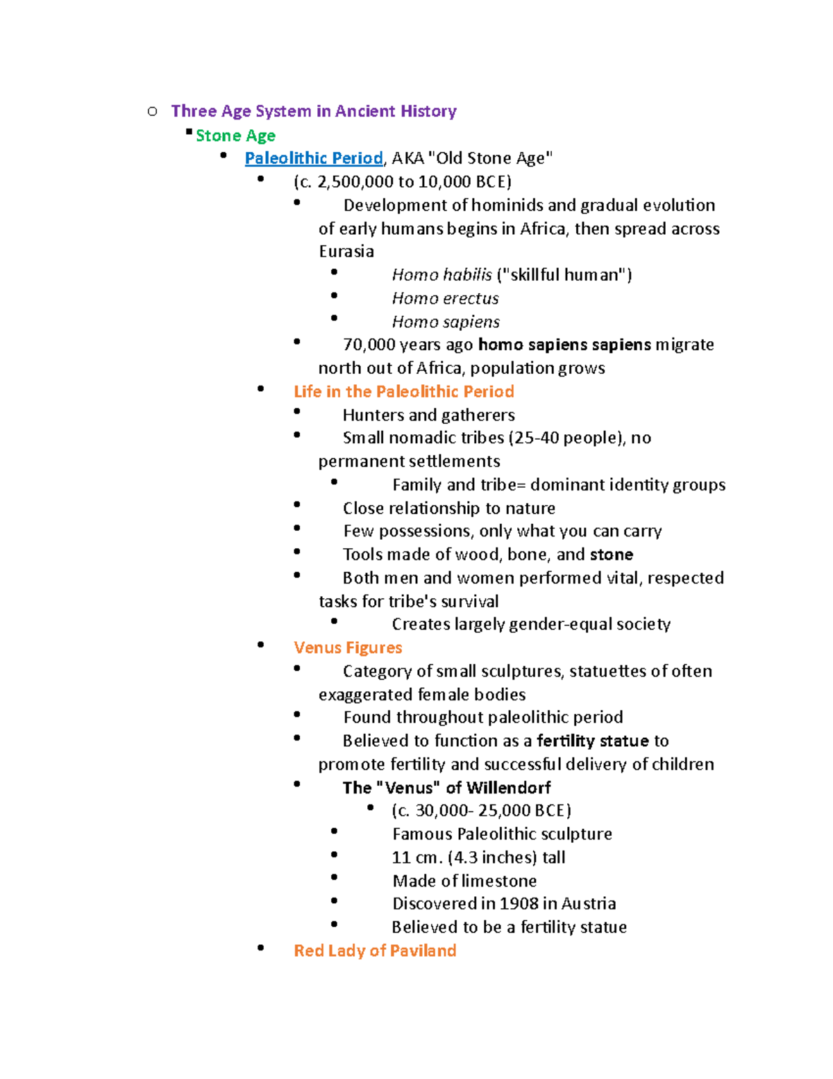 HIST 101 Notes - Dr. Perez's History 101 lecture class from day 1 to ...