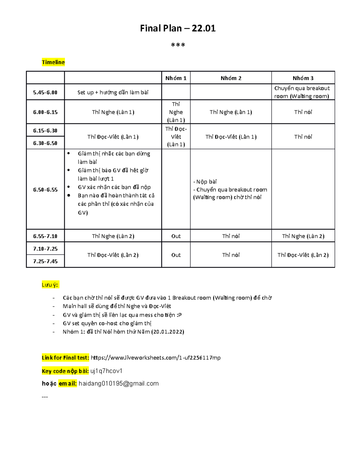 Bài tập về nhà - hơi khófffffffffffffffffffffffff - Final Plan – 22 ...