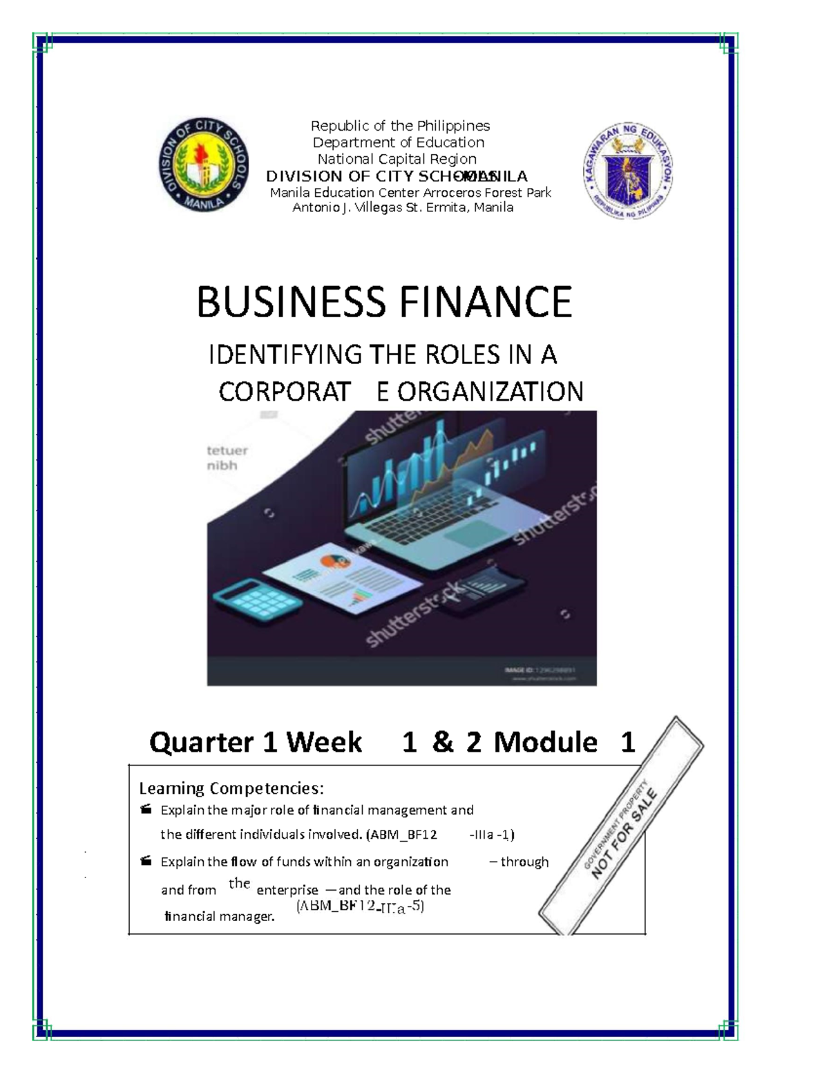 Business Finance Module 1 (check) - Republic of the Philippines ...