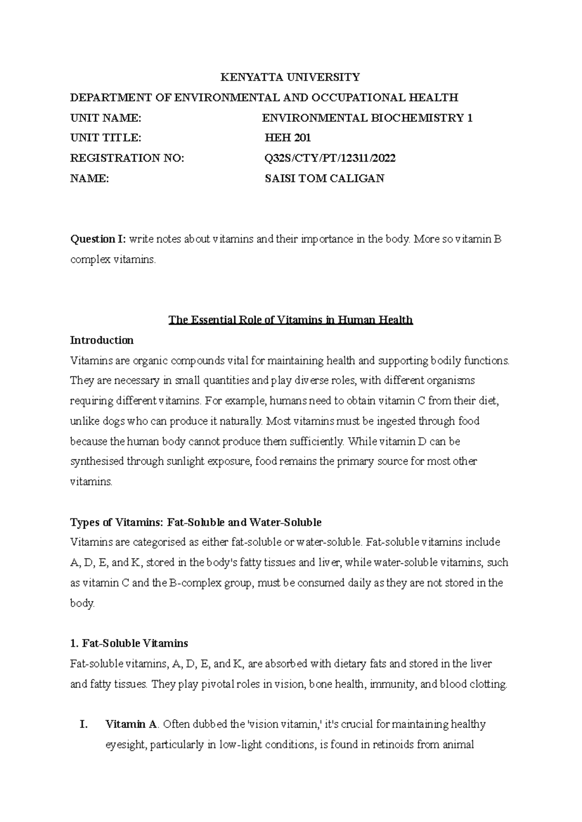 HEH 201 Environmental Biochem 1 - KENYATTA UNIVERSITY DEPARTMENT OF ...