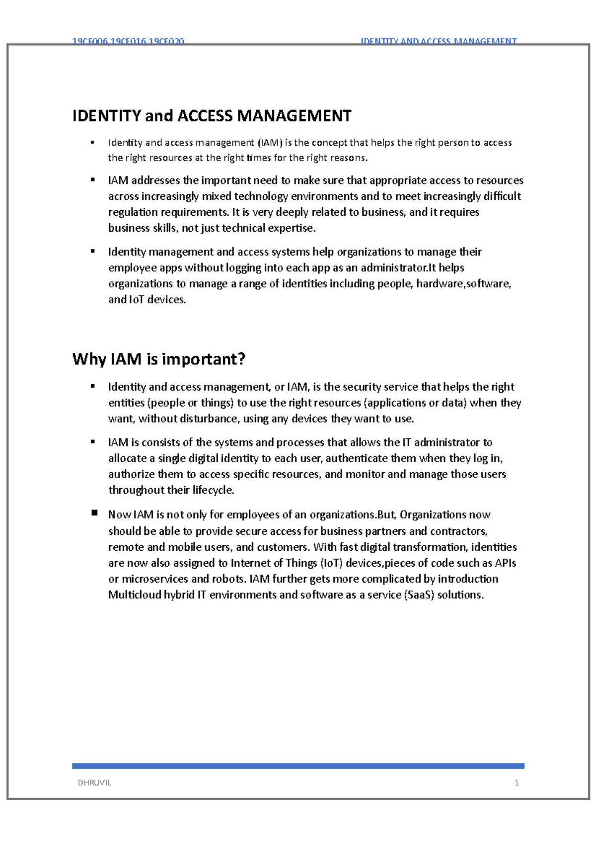 IAM - Identity and access management - IDENTITY and ACCESS MANAGEMENT ...