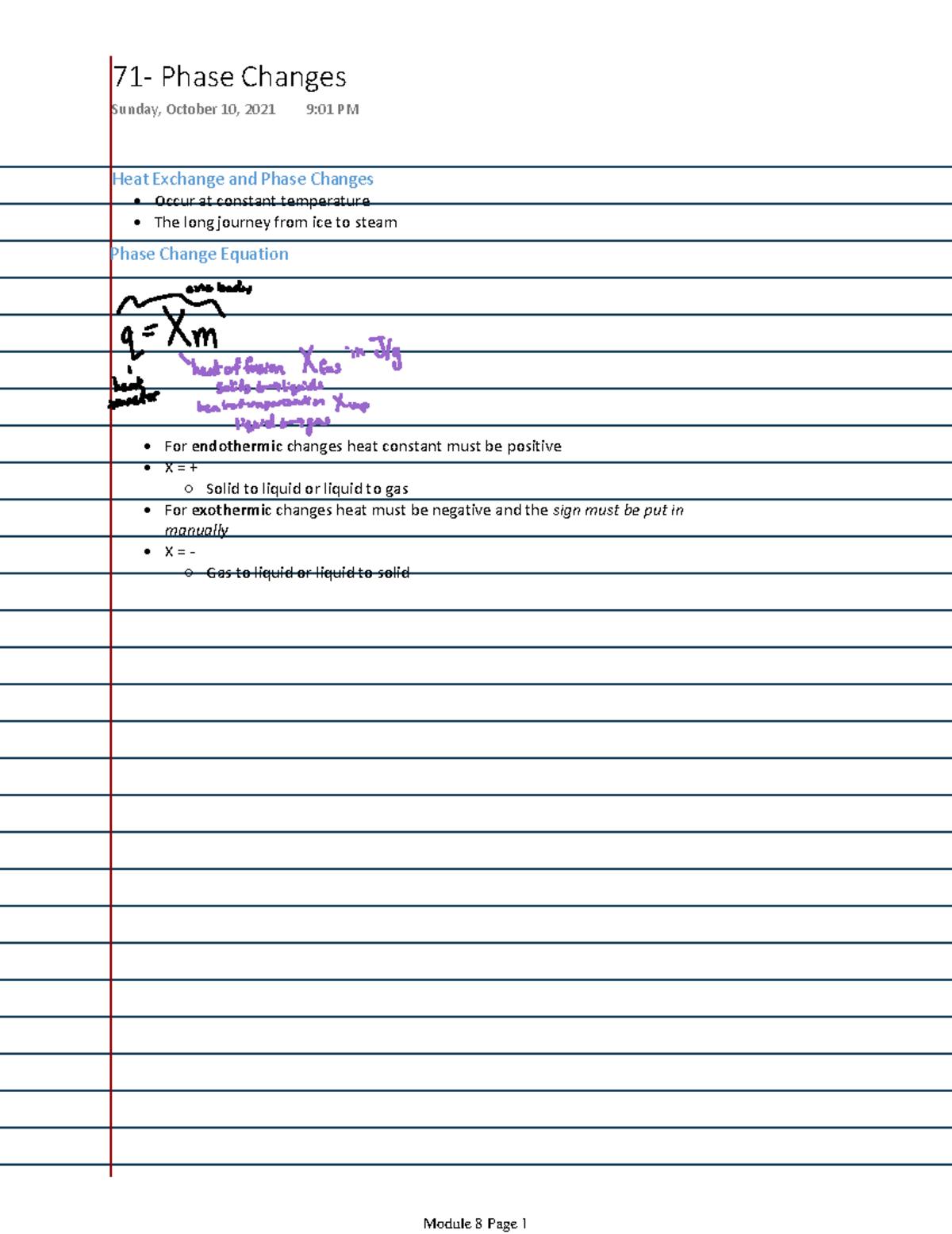 Module 8 - Lecture notes 71-79 - CHE 101 - Studocu