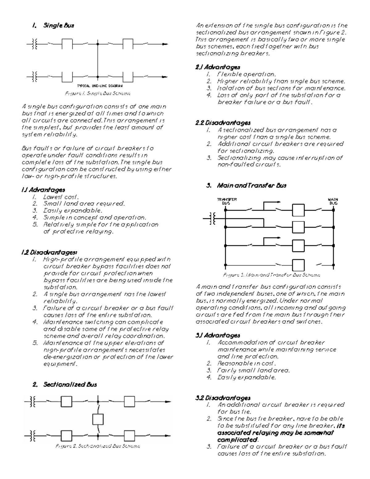 Bus-Configurations - Single Bus Figure 1. Single Bus Scheme A single ...