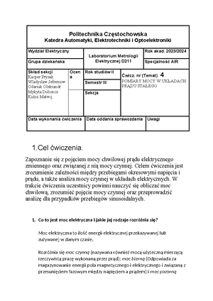 Kozuchowski - Meteorologia i klimatologia - , Spis treści 1. Wstęp 2. Budowa i składniki ...