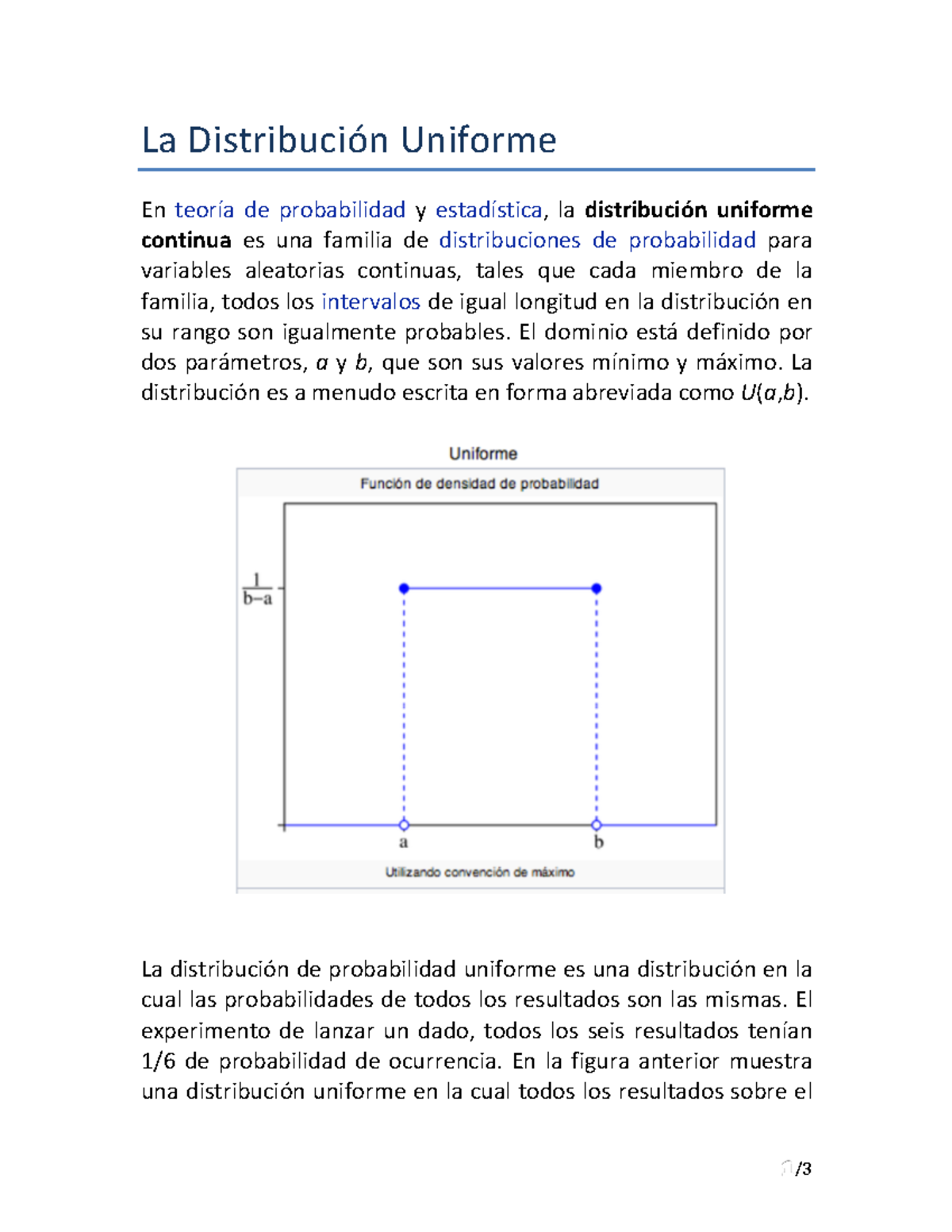 Distribucion Uniforme - ! "#! !"#$%&'(%)*+%,-#Uniforme ...