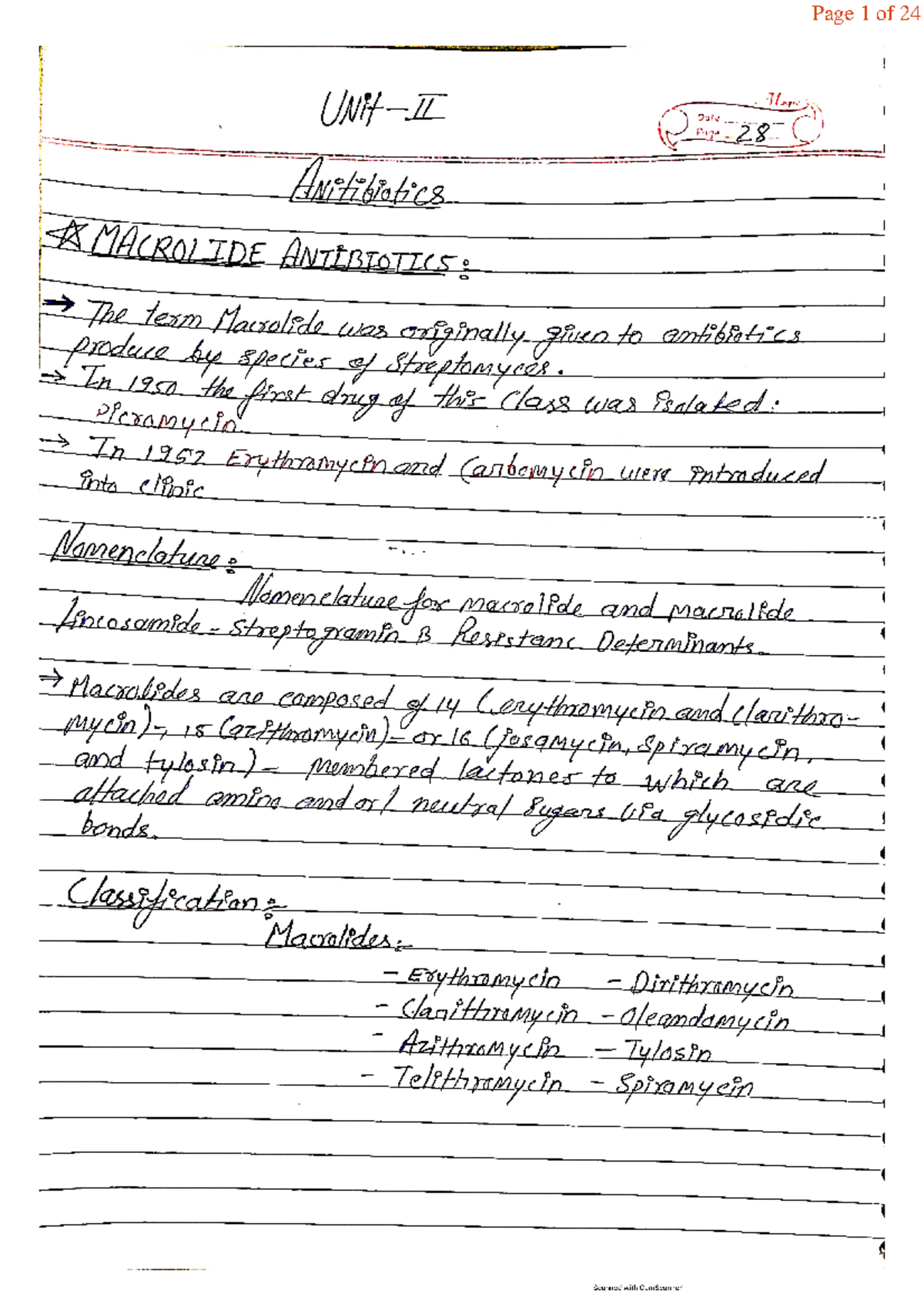 Unit 2 Med Chem 3 6th semester - Bachelor of pharmacy - Studocu