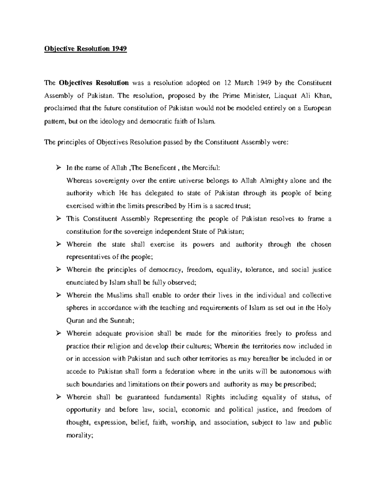 1588154142 objective resolution 1949 - Objective Resolution 1949 The Objectives Resolution was a ...