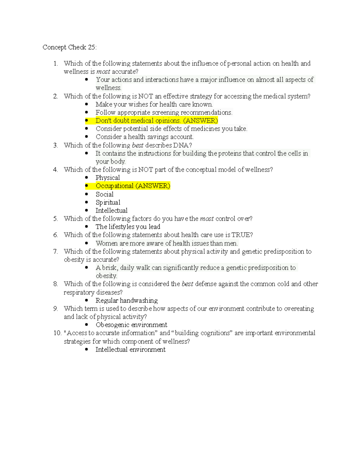 Concept Check 25 - Concept Check 25: Which of the following statements ...