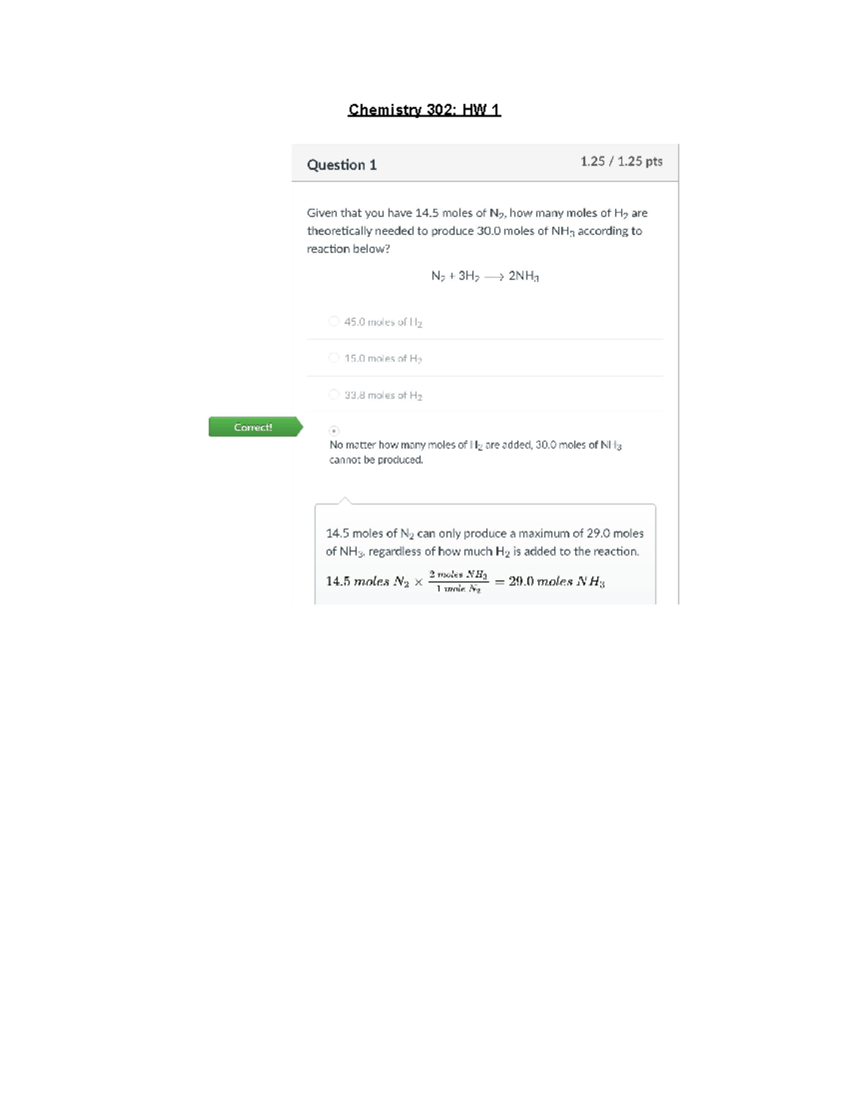Chemistry 302 HW 1 - HW 1 - CH 302 - Chemistry 302: HW 1 - Studocu