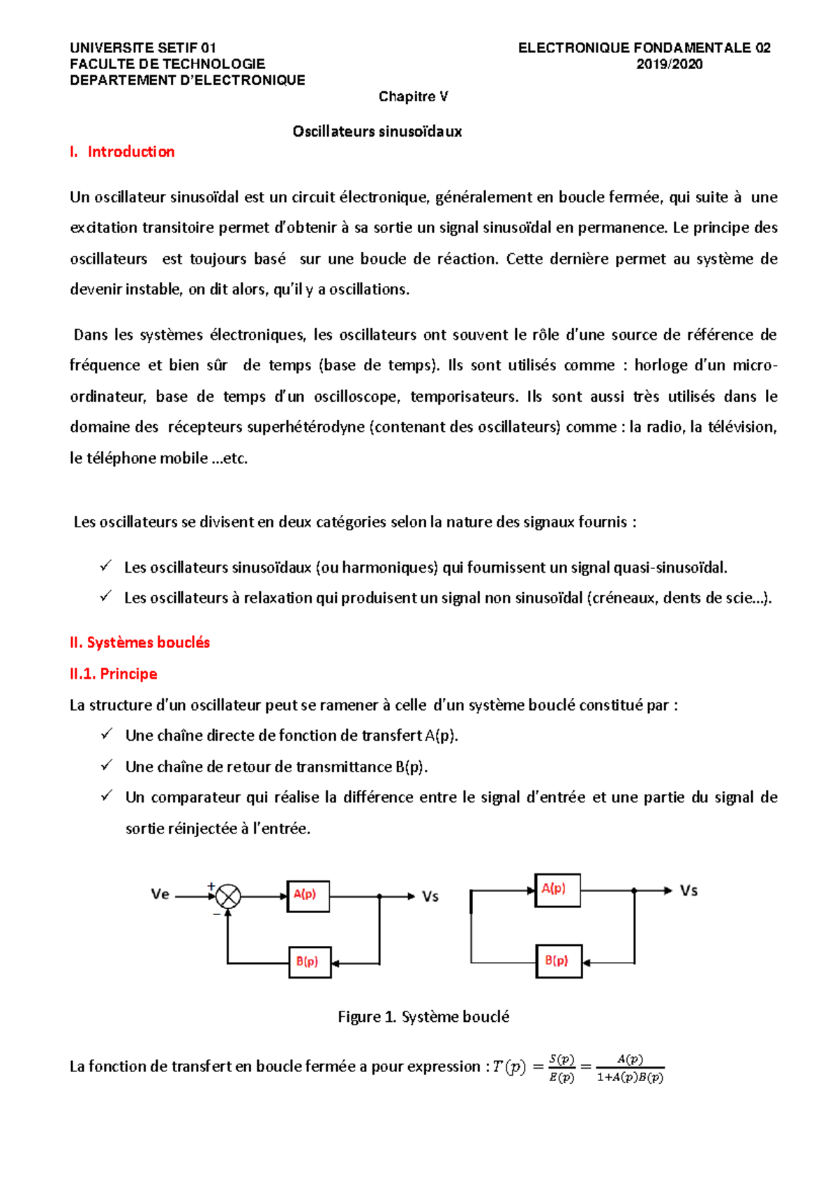 L2-Electronique fondamentale-2-Chap5 - UNIVERSITE SETIF 01 ELECTRONIQUE ...