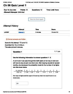 Chapter 4 Level 2 - Quiz work - Studocu