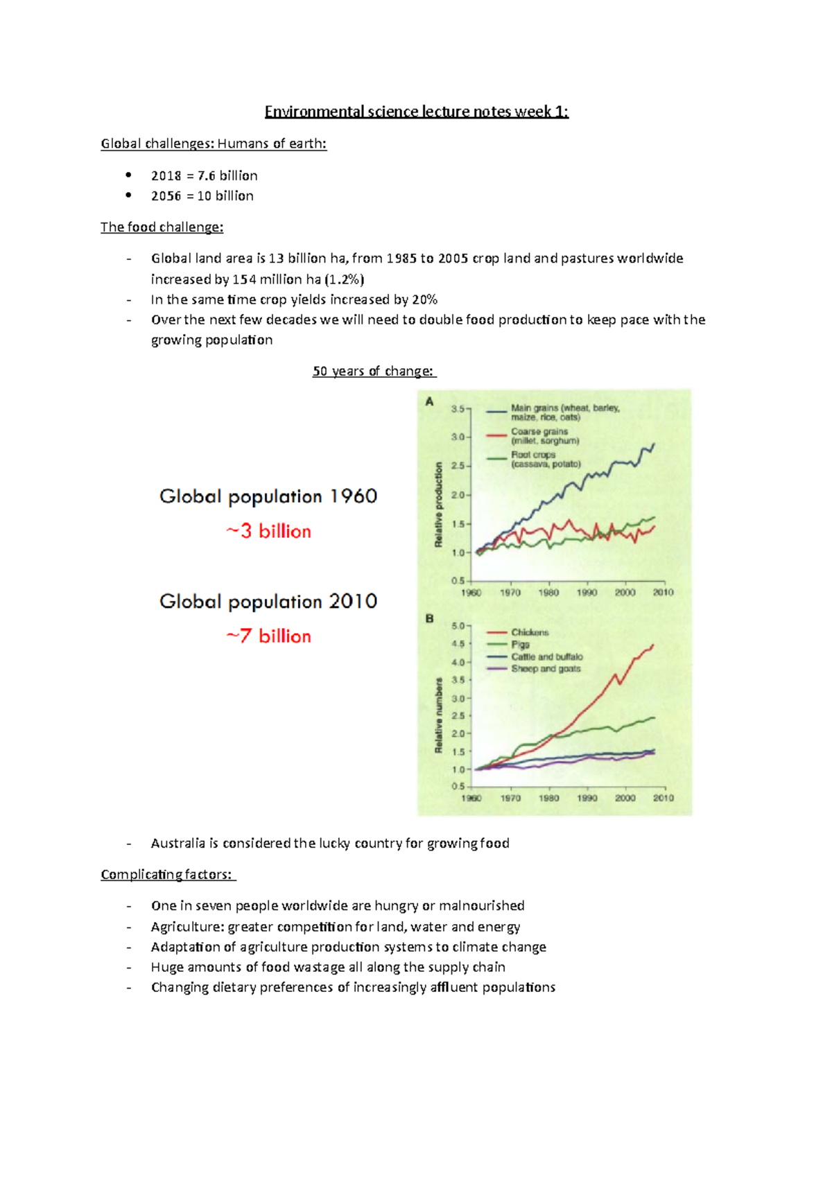 Environmental science lecture notes week 1 - Droughts over the last ...
