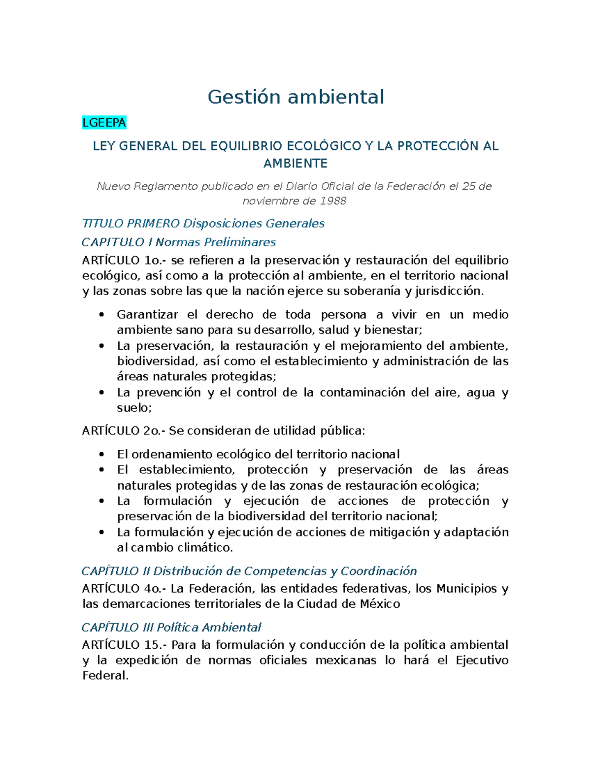 Guía Gestión Ambiental - Gestión ambiental LGEEPA LEY GENERAL DEL ...