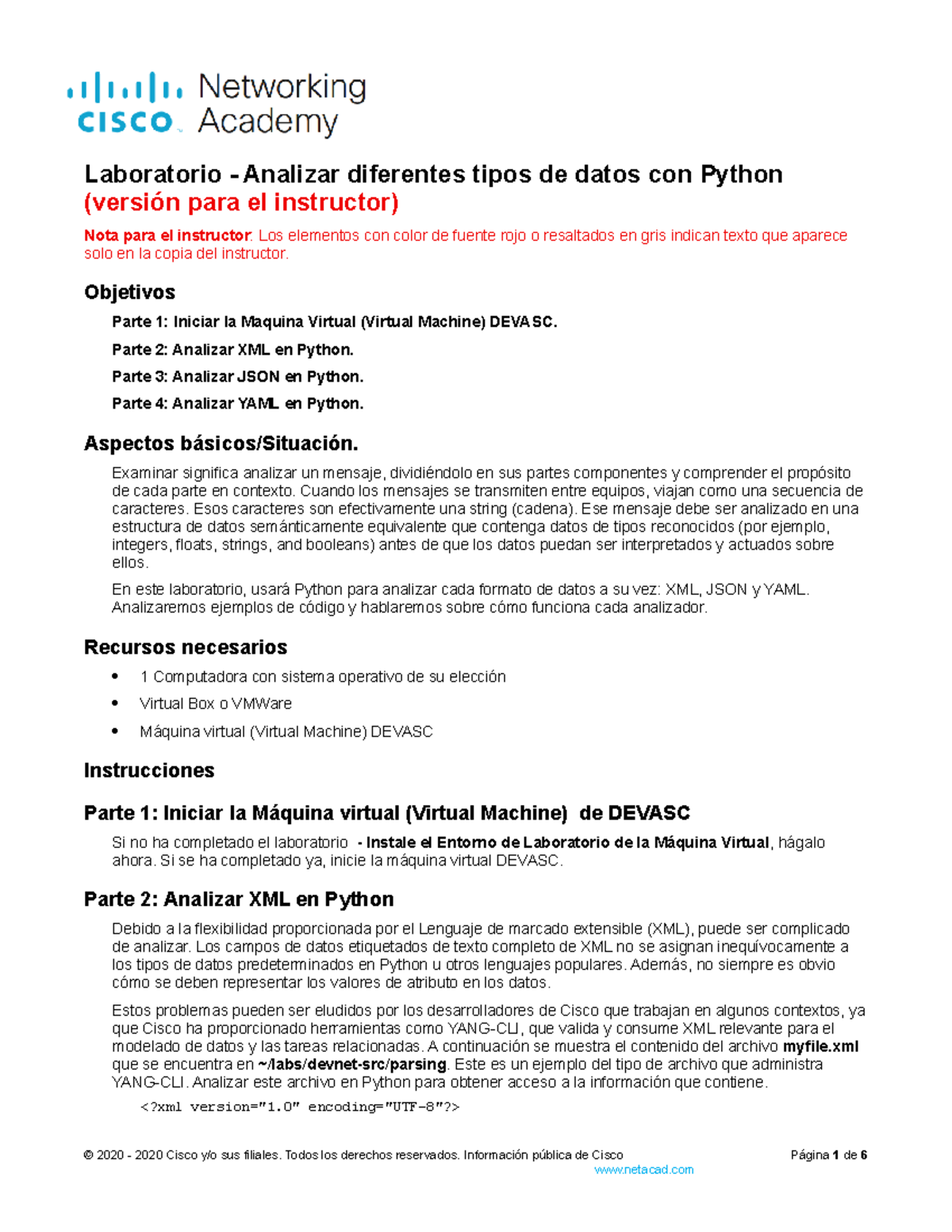 3.6.6 Lab - Parse Different Data Types with Python - ILM - (versión para el instructor) Nota ...