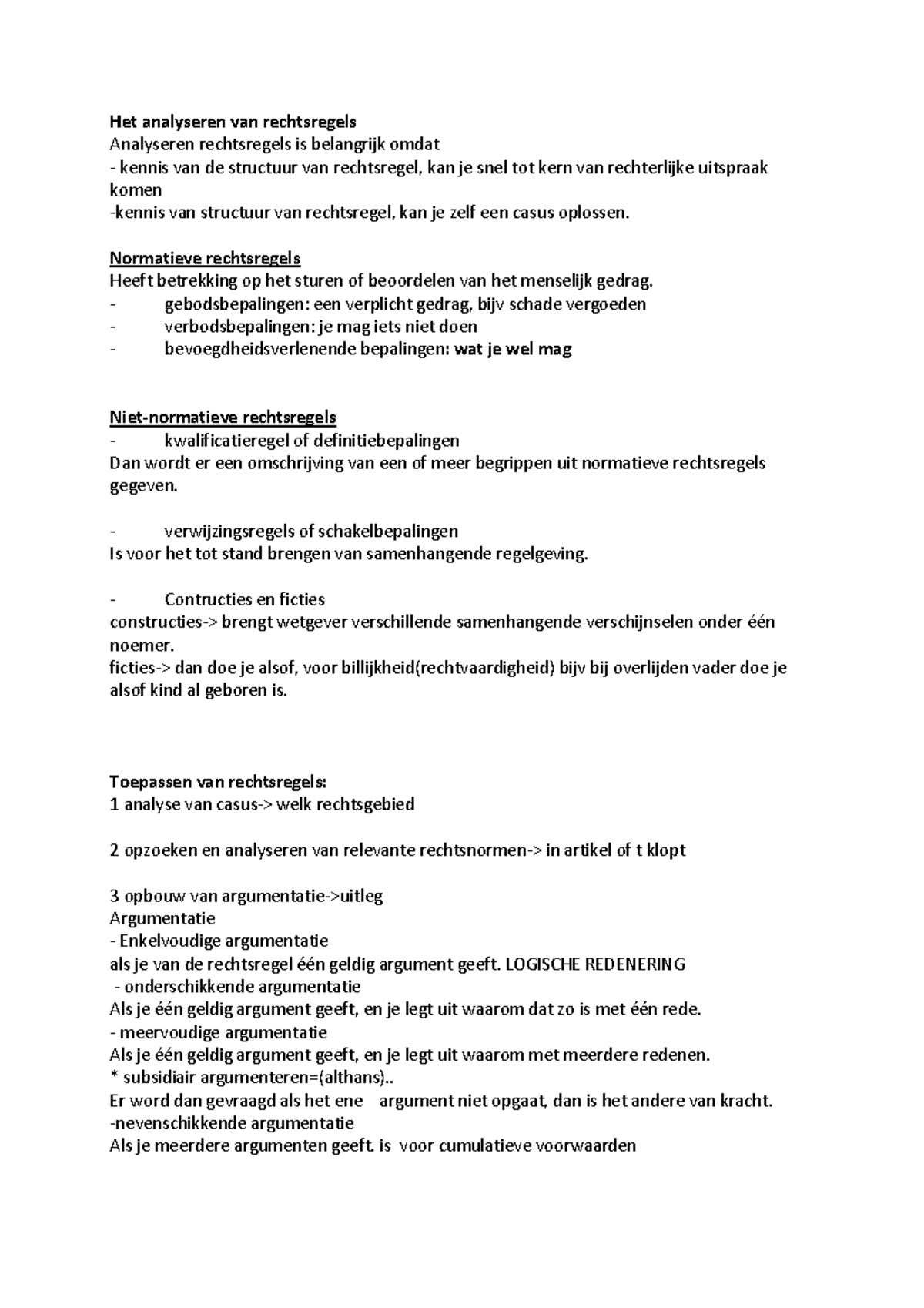 rechtsregels - Normatieve rechtsregels Heeft betrekking op het sturen ...