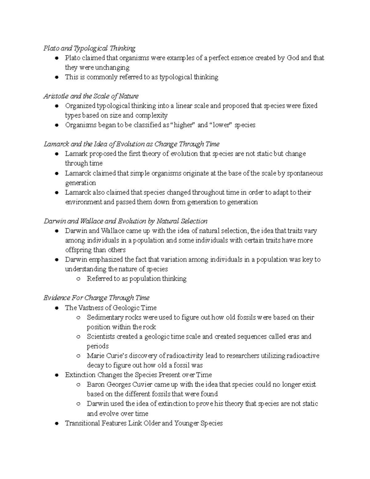 Evolution By Natural Selection - Studocu