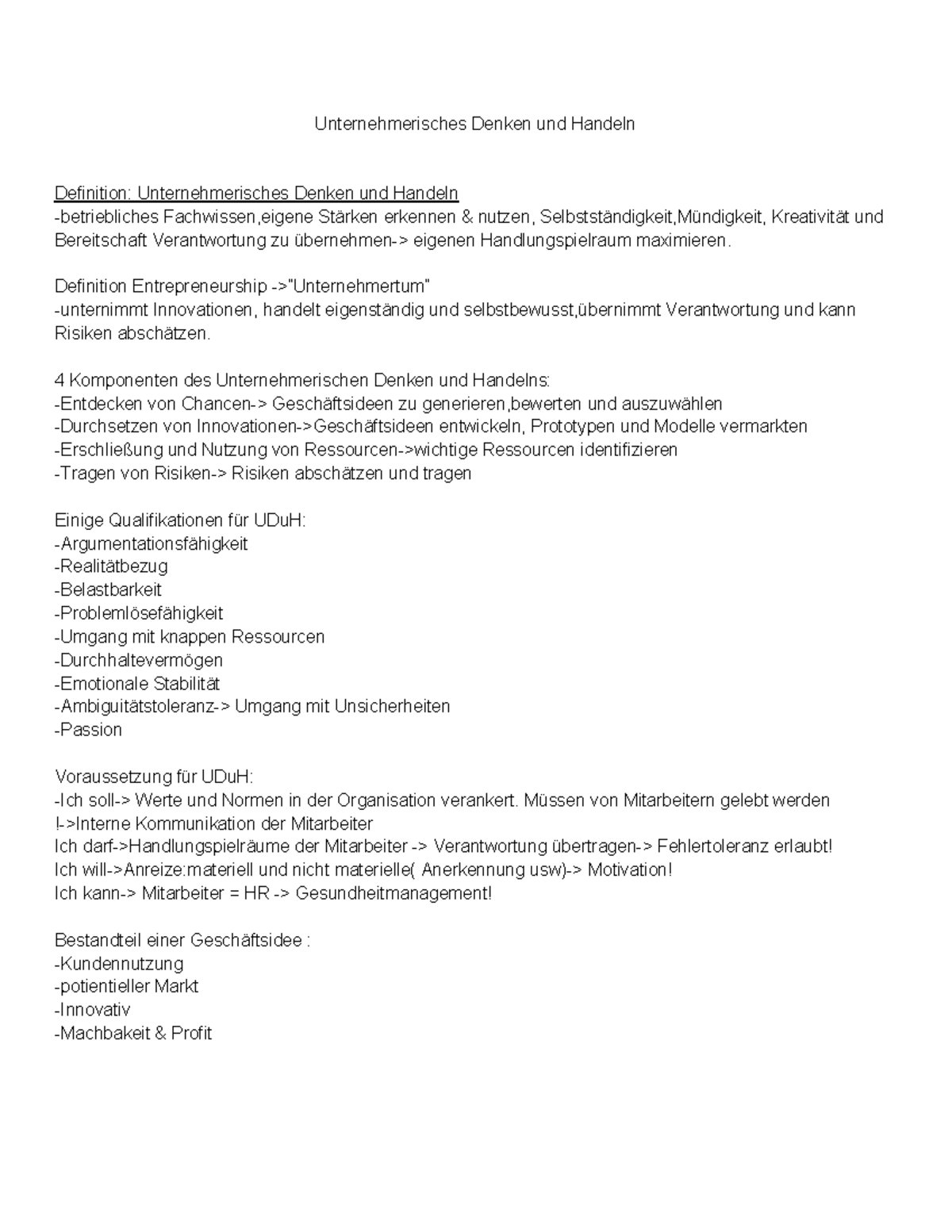 Unternehmerisches Denken und Handeln ZF - Unternehmerisches Denken und ...