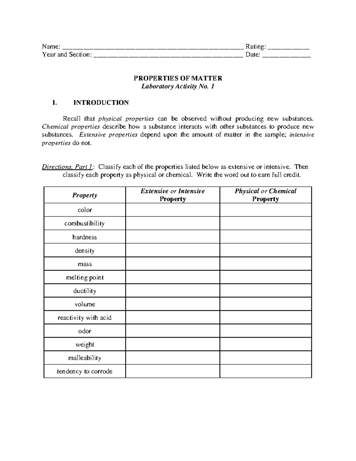 Biochemistry Pre Laboratory Activities Nos 1 5 - Name: - Studocu