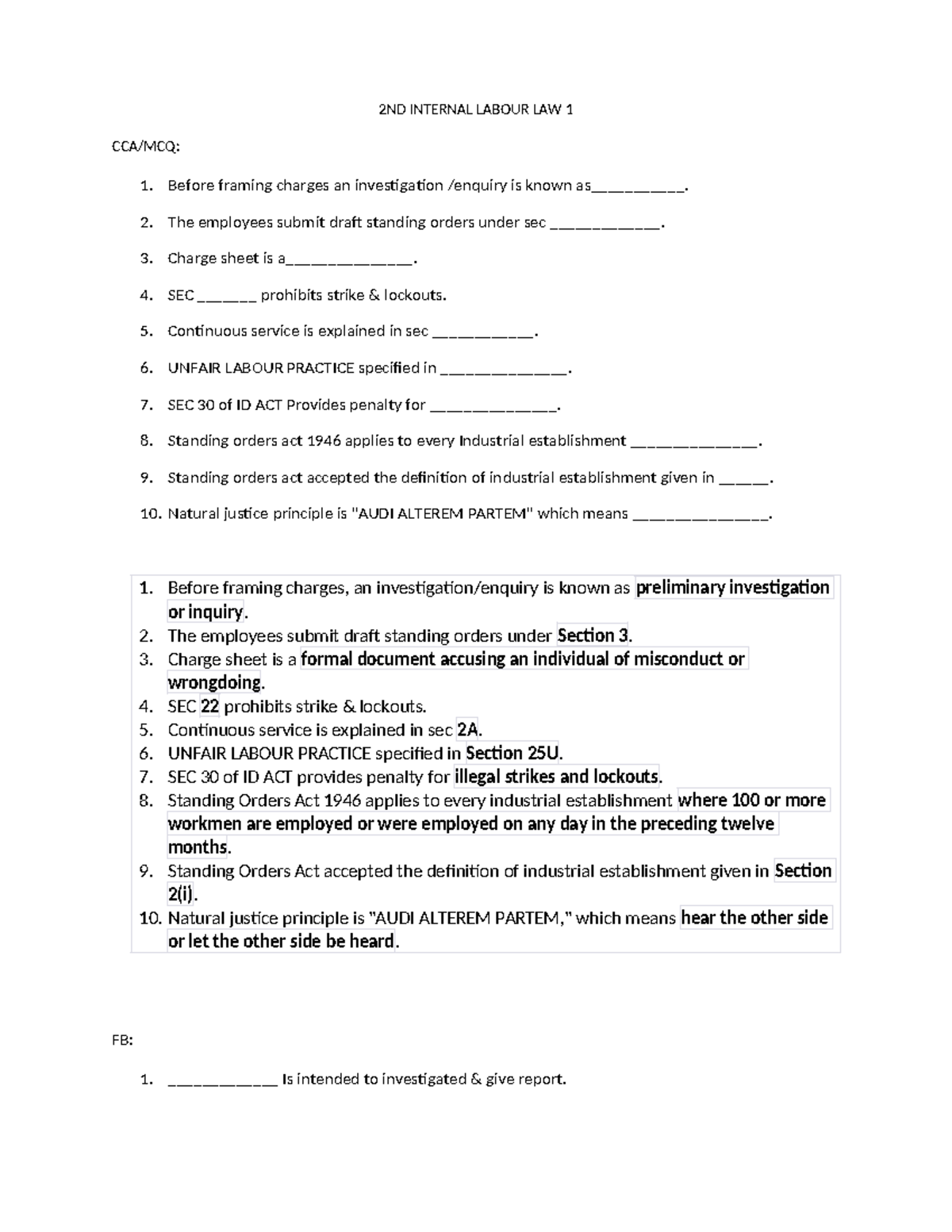 5. Labour LAW - INT2 - 2nd internal notes - 2ND INTERNAL LABOUR LAW 1 ...