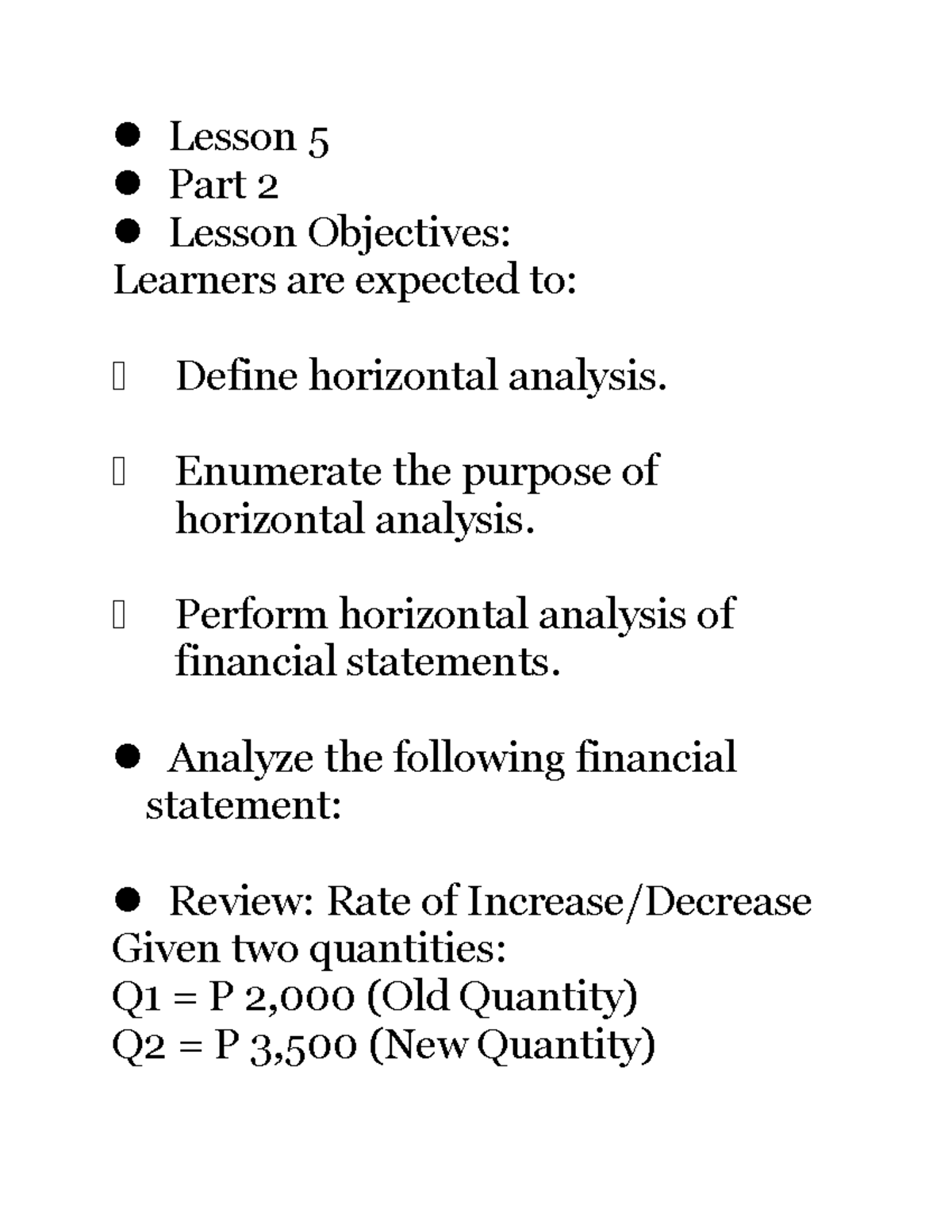 Lesson 1 - Lecture notes in economics - Lesson 5 Part 2 Lesson ...