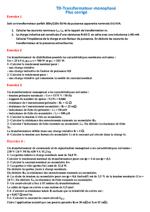 Exercices machine courant continu - 15 exercices corrigés d’Electrotechnique sur la machine à ...