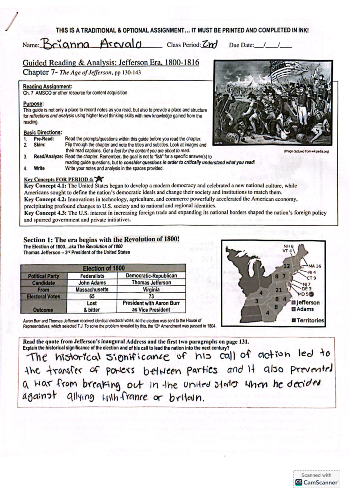Chapter 7 reading guide - THIS IS A TRADITIONAL OPTIONAL ASSIGNMENT IT ...