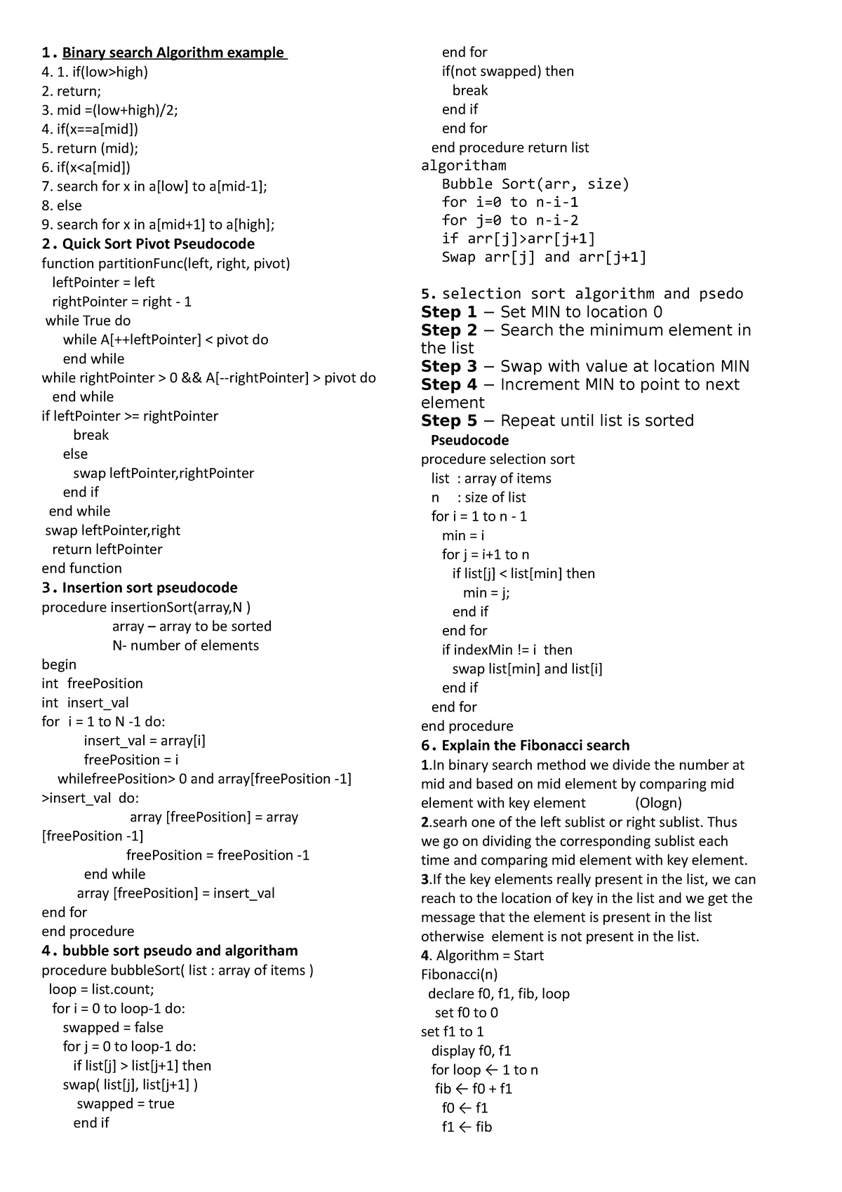 Fds Reductions For Sppu Binary Search Algorithm Example Iflowhigh Return Mid Lowhigh2