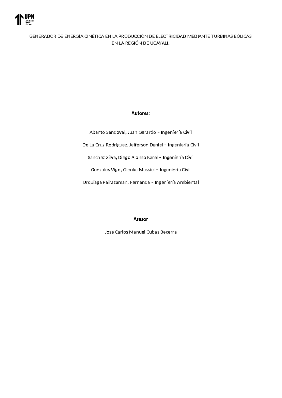 Proyecto 1er Avance.docx - GENERADOR DE ENERGÍA CINÉTICA EN LA ...